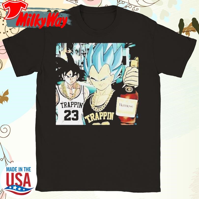 Official Goku And Vegeta Trappin Hennessy Tee Shirt